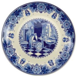 Birth plate Blue The webshop for Dutch Delftware